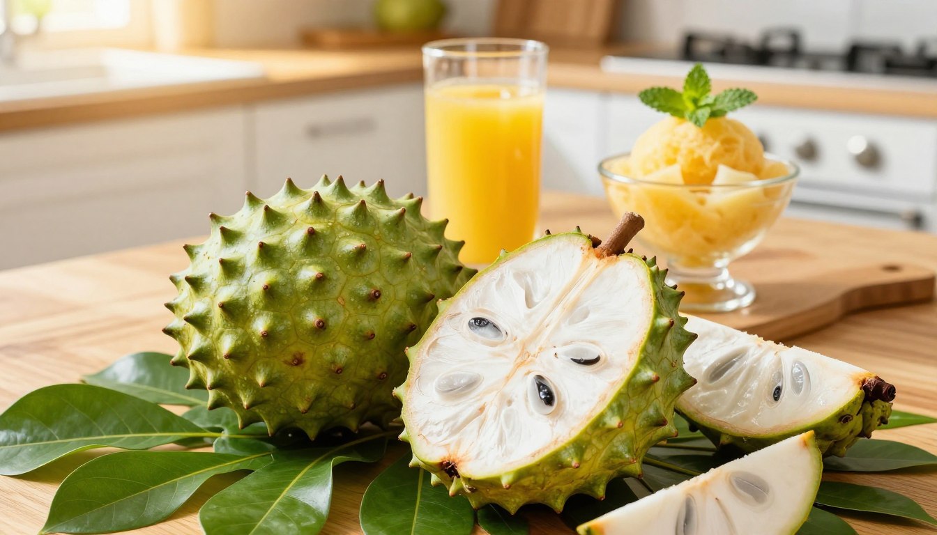Corossol : bienfaits + 5 recettes faciles ultra-exotiques (jus, sorbet ...