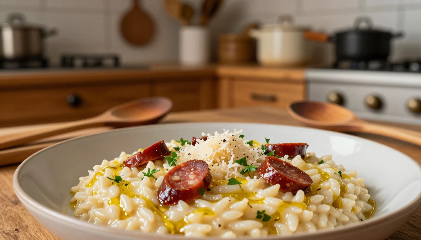 Risotto chorizo : recette facile + 6 astuces pour un risotto crémeux